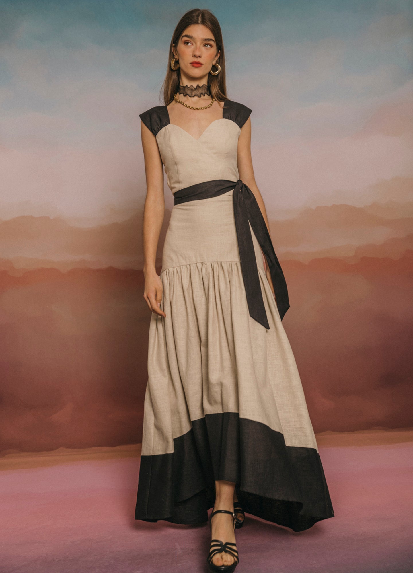 Falda larga vuelo mujer fiesta | DINA | CHERUBINA