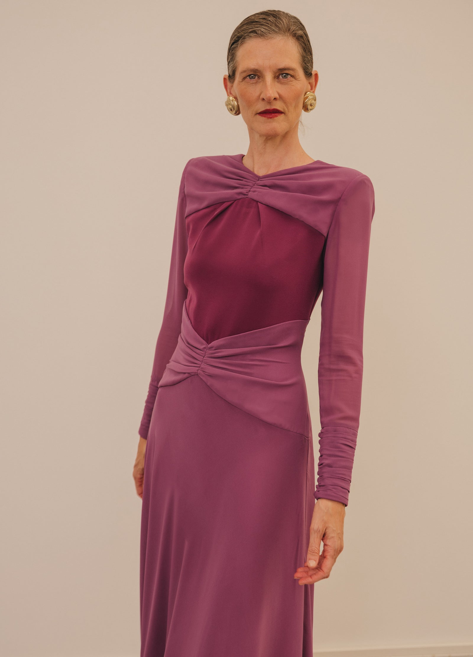 Vestido madrina drapeado | LANA | CHERUBINA